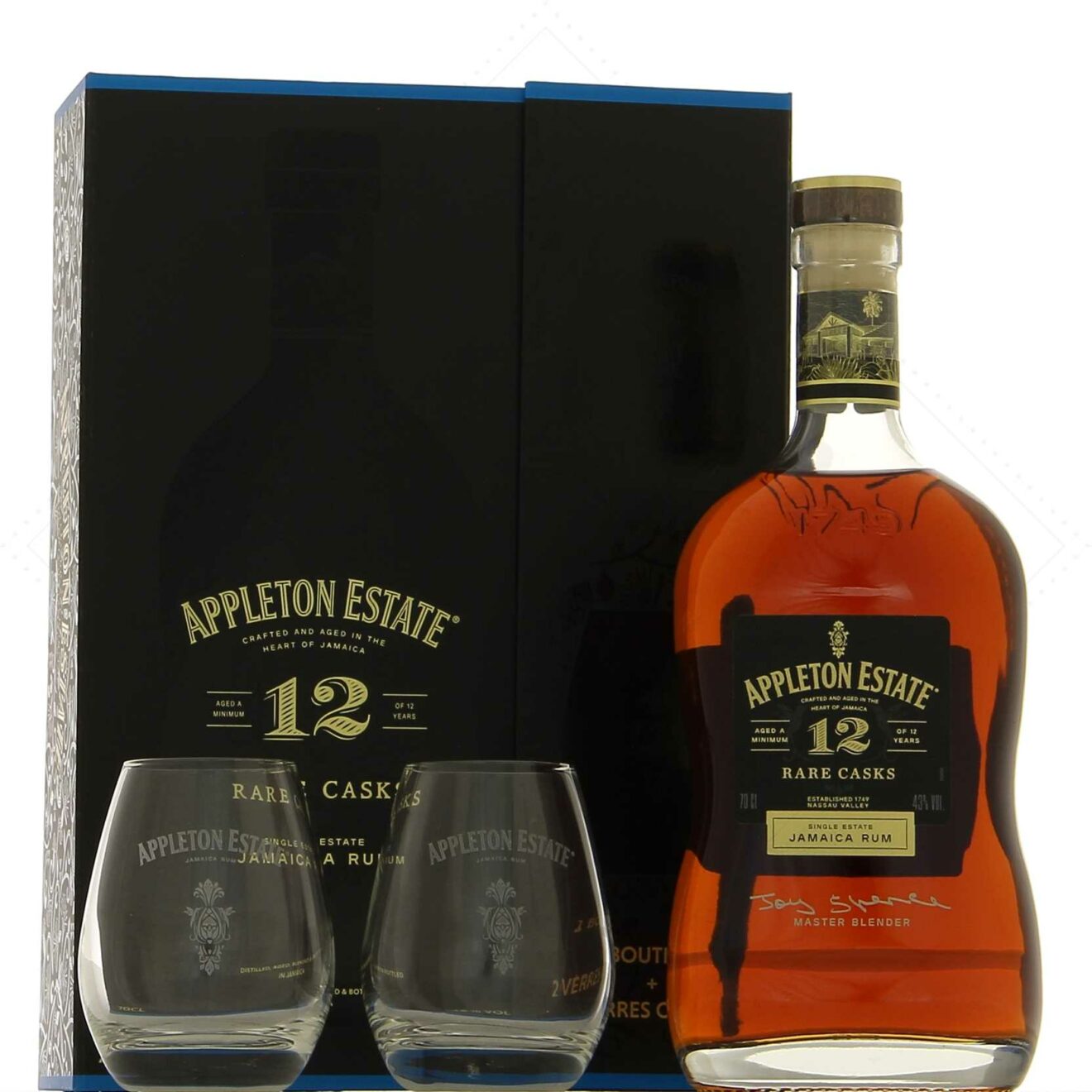 Appleton Estate Rare Casks 12 years - gift box 2 glasses 43° - Rum Attitude