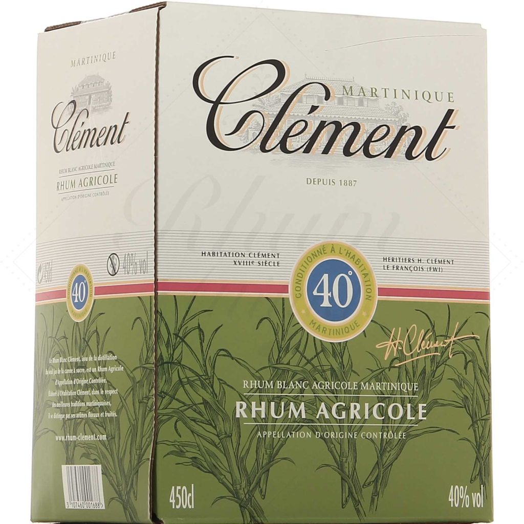 Clément Blanc 40° - Cubi BIB Bag-In-Box 4,5 litres ! - Rhum Attitude