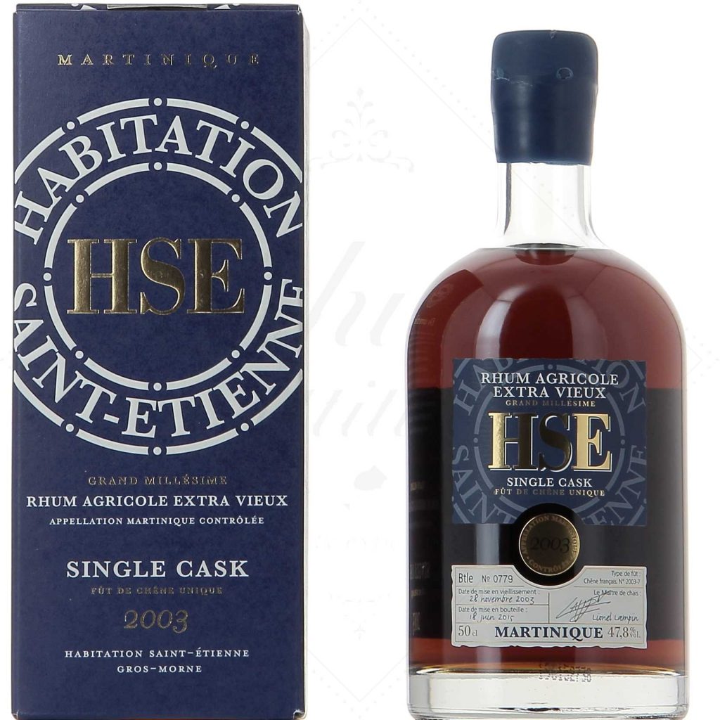 HSE single cask 2003 Mise en bouteille déc. 2020 47,8° - Rhum Attitude