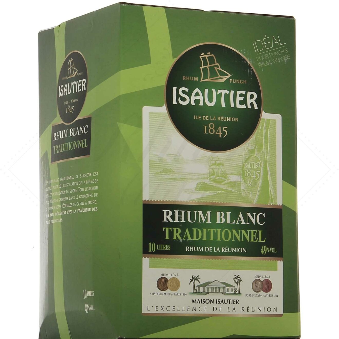 Isautier Blanc Traditionnel 49° - Cubi BIB Bag-In-Box 10 litres ! - Rhum Attitude