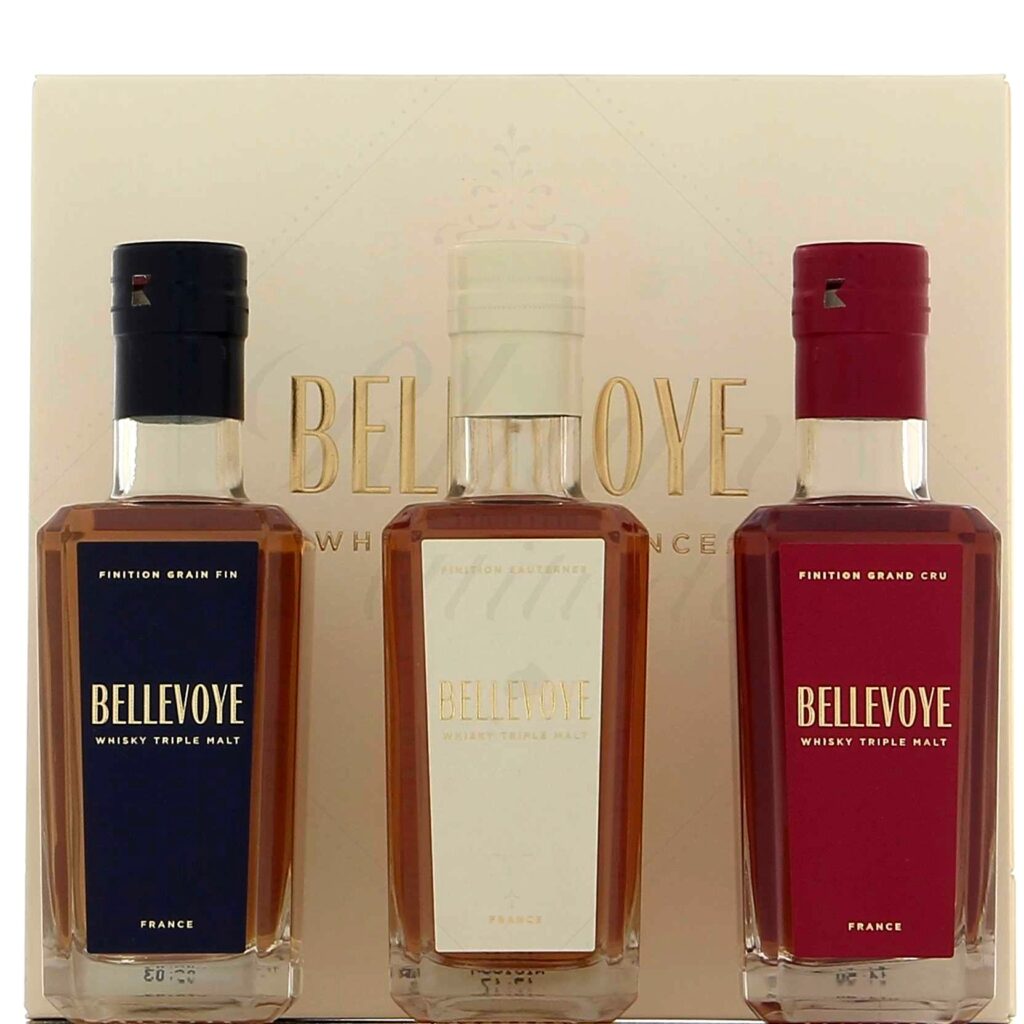 Bellevoye Whisky de France Coffret découverte tricolore 3x20cl - Rhum Attitude
