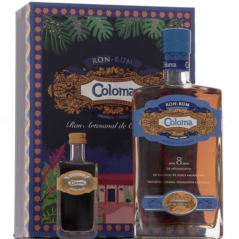 Coloma 8 ans 40° Coffret avec 1 mignonnette de liqueur de café - Rhum ...