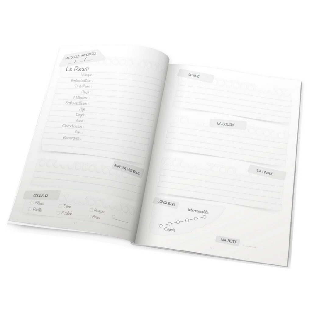 Mon carnet de notes de dégustation - Rhum Attitude