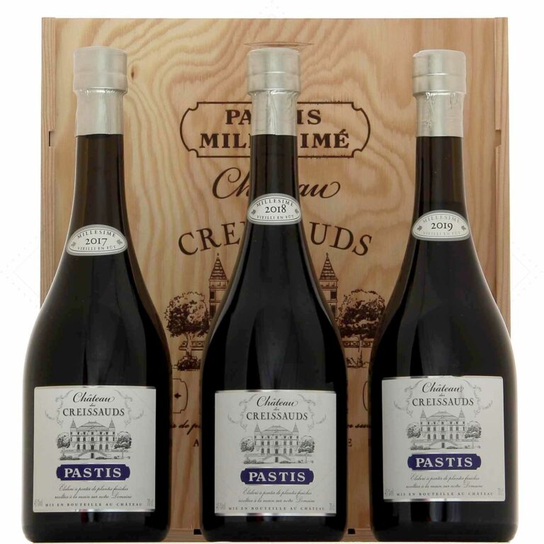 Pastis Château Des Creissauds Coffret 3 millésimes 2017 2018 2019 45 ...