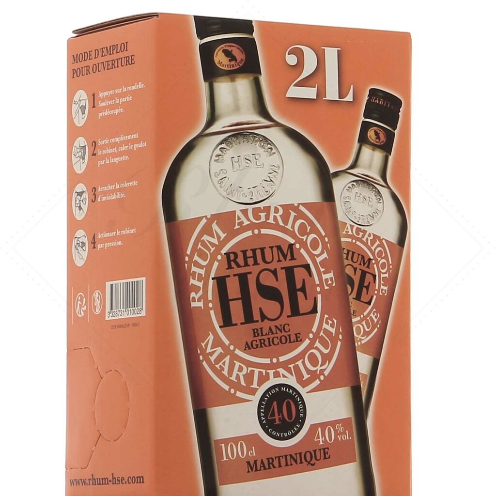 HSE Blanc 40° - Cubi 2 litres ! - Rhum Attitude