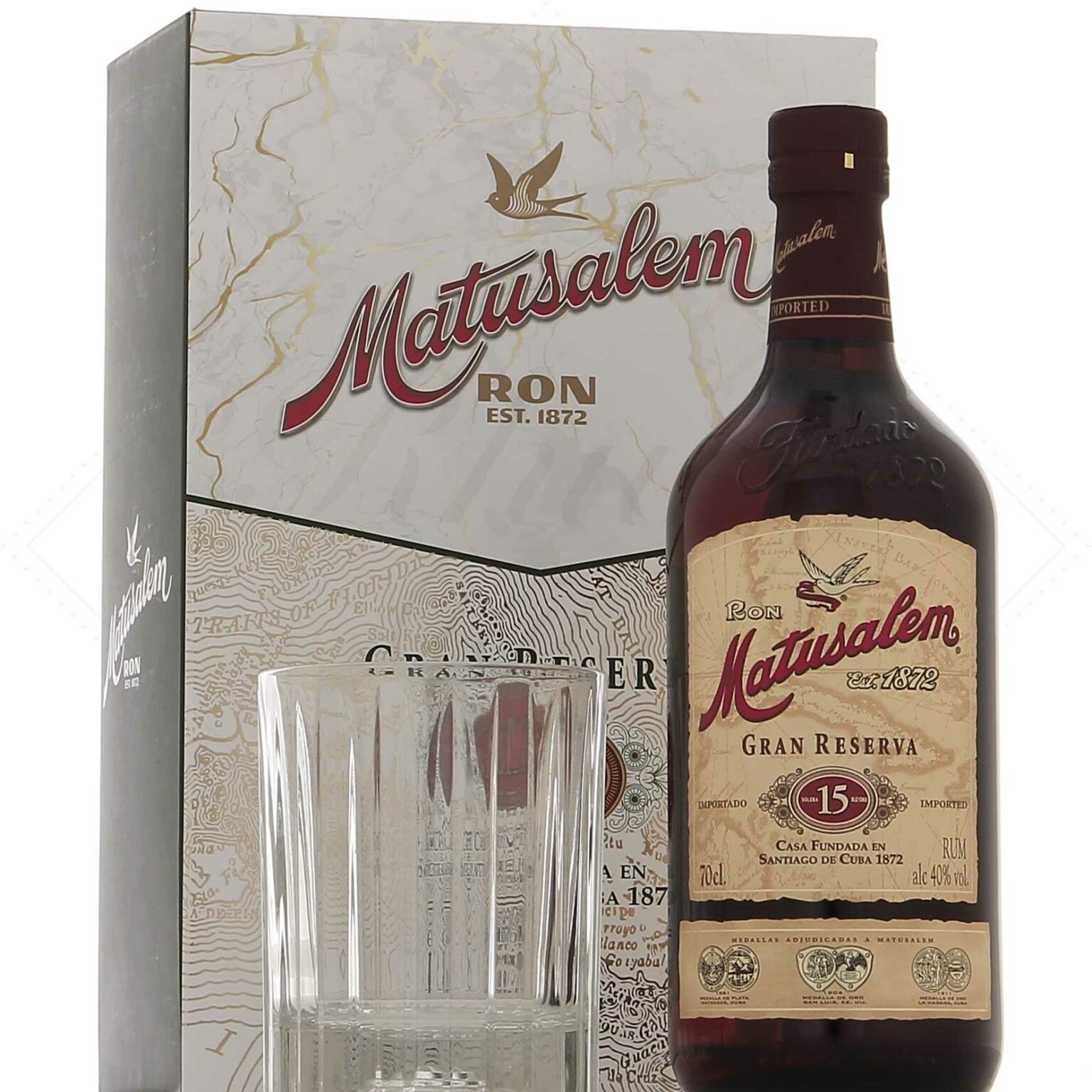 Matusalem Gran Reserva 15 40° en coffret 1 verre - Rhum Attitude