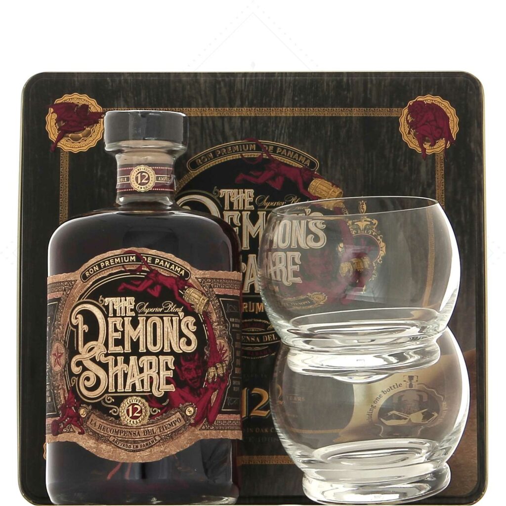 Demon's Share 12 years Box of 2 glasses 41° - Rum Attitude