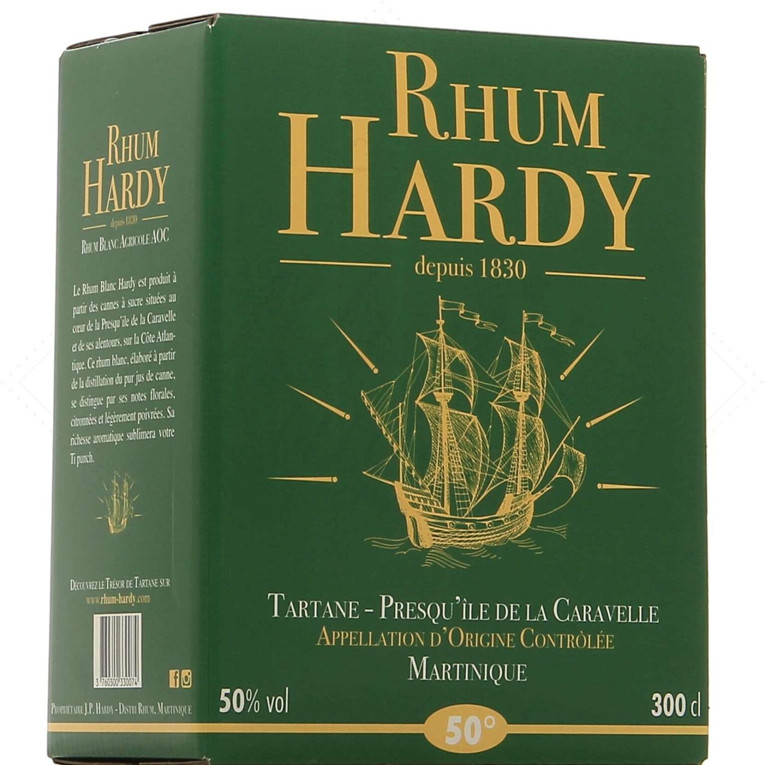 Hardy Blanc Cubi 3 litres 50° - Rhum Attitude