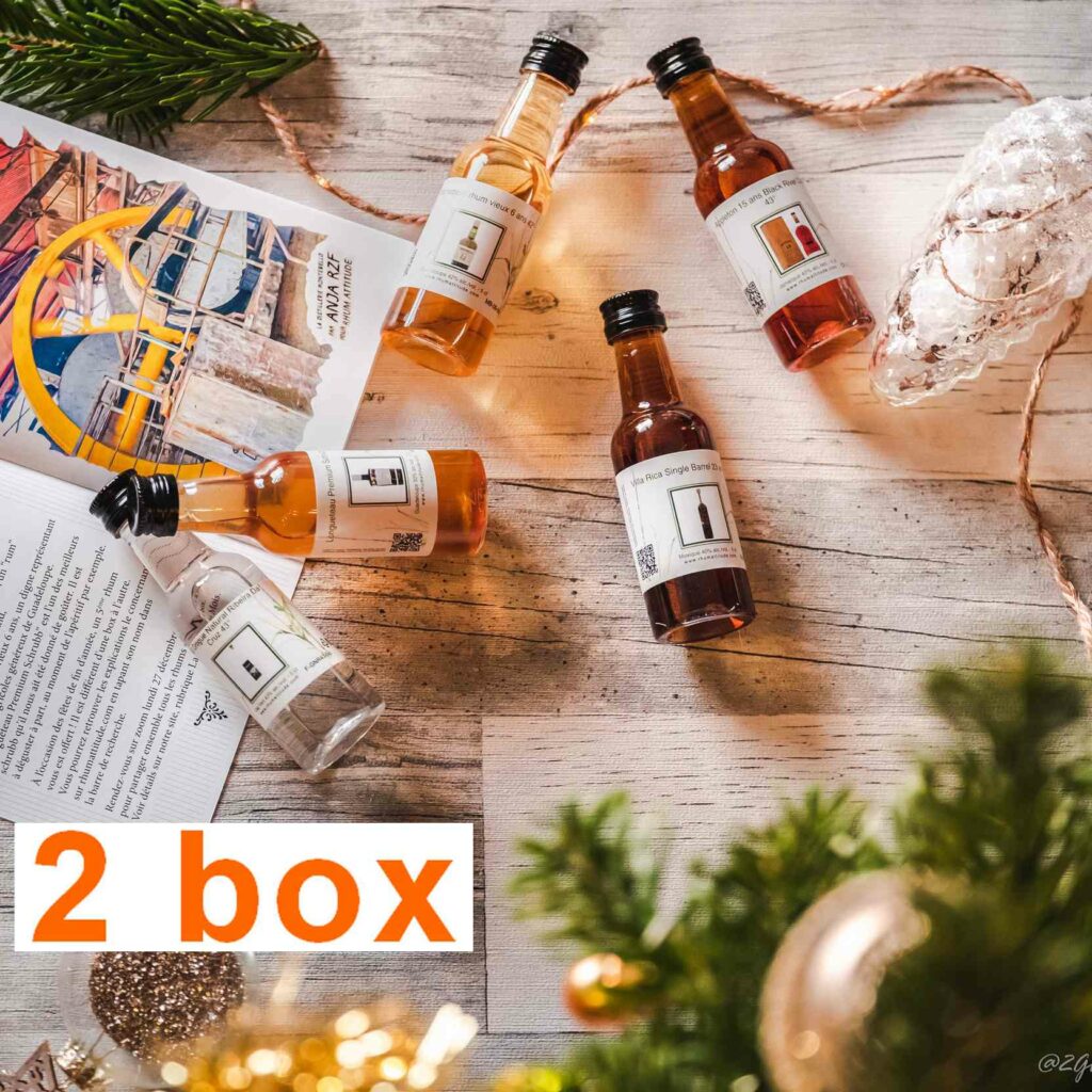 2 anciennes box de 5 rhums 39,9° - Rhum Attitude