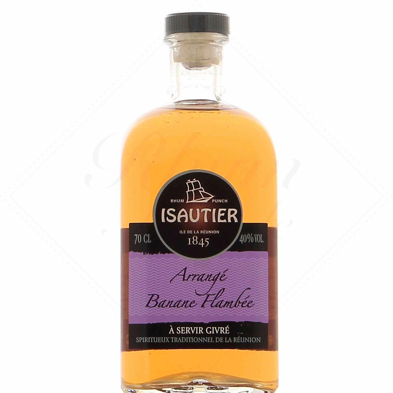 Isautier Arrangé Banane Flambée 40° version 70 cl - Rhum Attitude