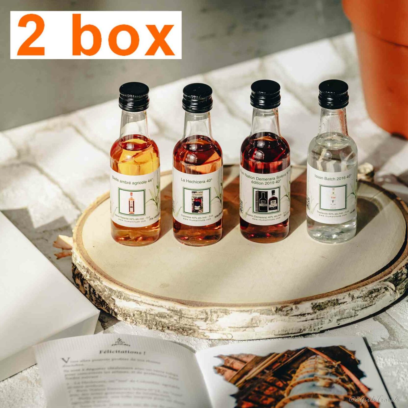 2 anciennes box de 4 rhums 37,5° - Rhum Attitude