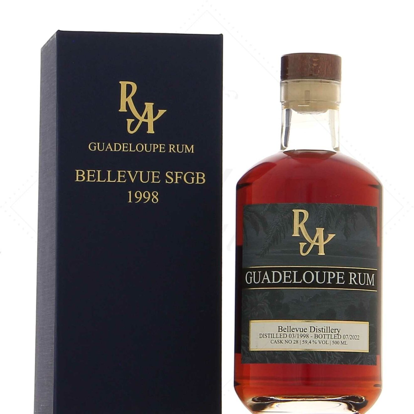 Rum Artesanal Guadeloupe Bellevue 1998 24 ans 59,4° - Rhum Attitude