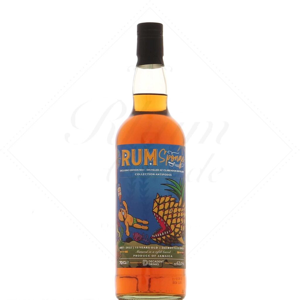 Clarendon 15 ans 2007 Rum Sponge Antipodes D.D. 63° - Rhum Attitude