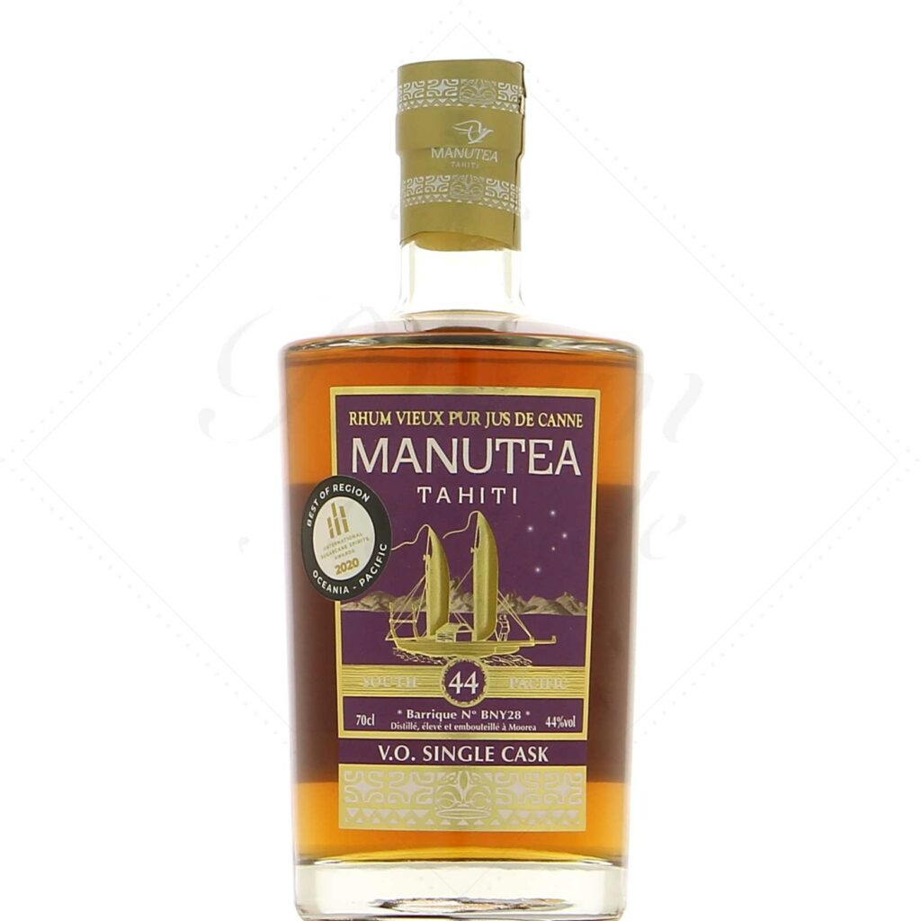 Manutea VO ex-Banyuls Single Cask 44° - Rhum Attitude