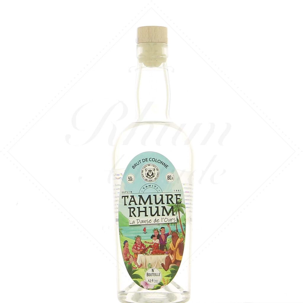 Tamure The dance of the bear White Rum Brut de Colonne 80.4° - Rhum ...