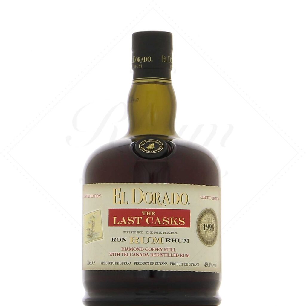 El Dorado The Last Casks Diamond Coffey & Tri-Canada 1998 49,1° - Rhum ...