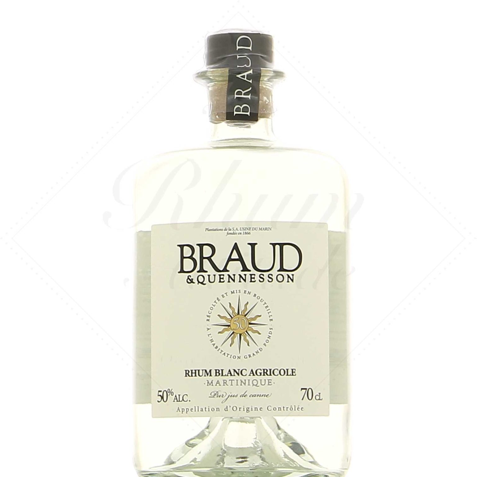 Braud & Quennesson white rum Agricole 50° - Rhum Attitude