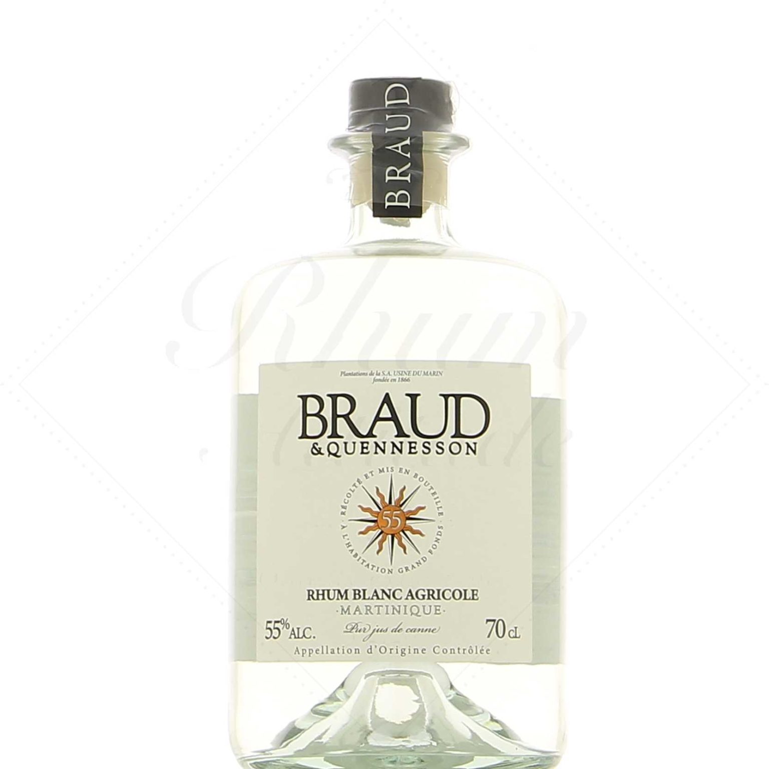 Braud & Quennesson white rum Agricole 55° - Rhum Attitude