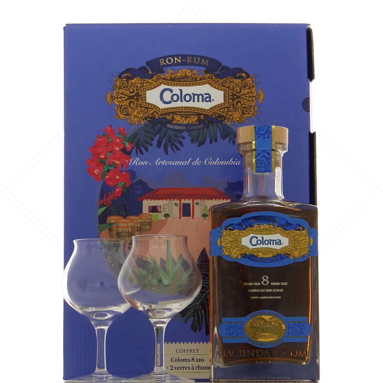 Coloma 8 years in box of 2 glasses 40° edition 2023 - Rhum Attitude