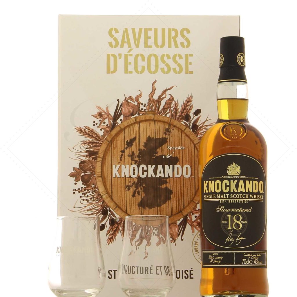 Knockando 18 years 43° in box of 2 glasses - Rum Attitude