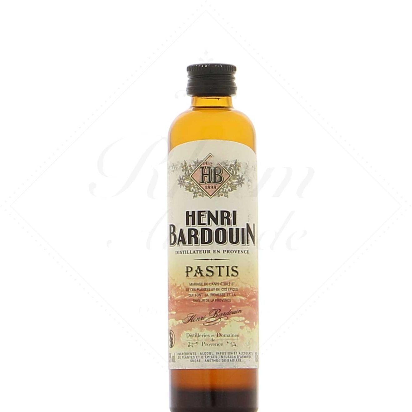 Pastis Henri Bardouin 45° en mignonnette de 10 cl - Rhum Attitude