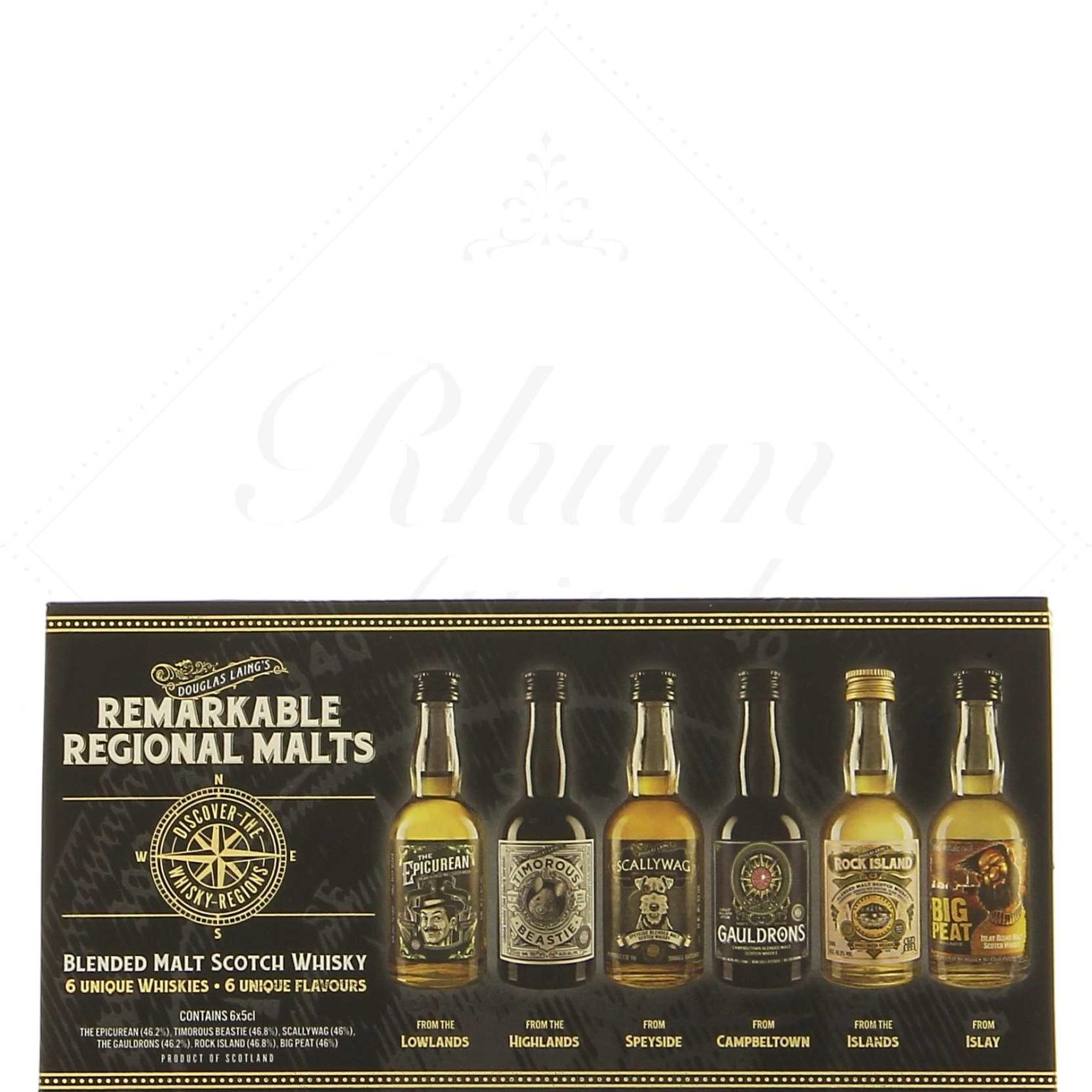 Remarkable Regional Malts Douglas Laing coffret 6x5cl 46,3° - Rhum Attitude