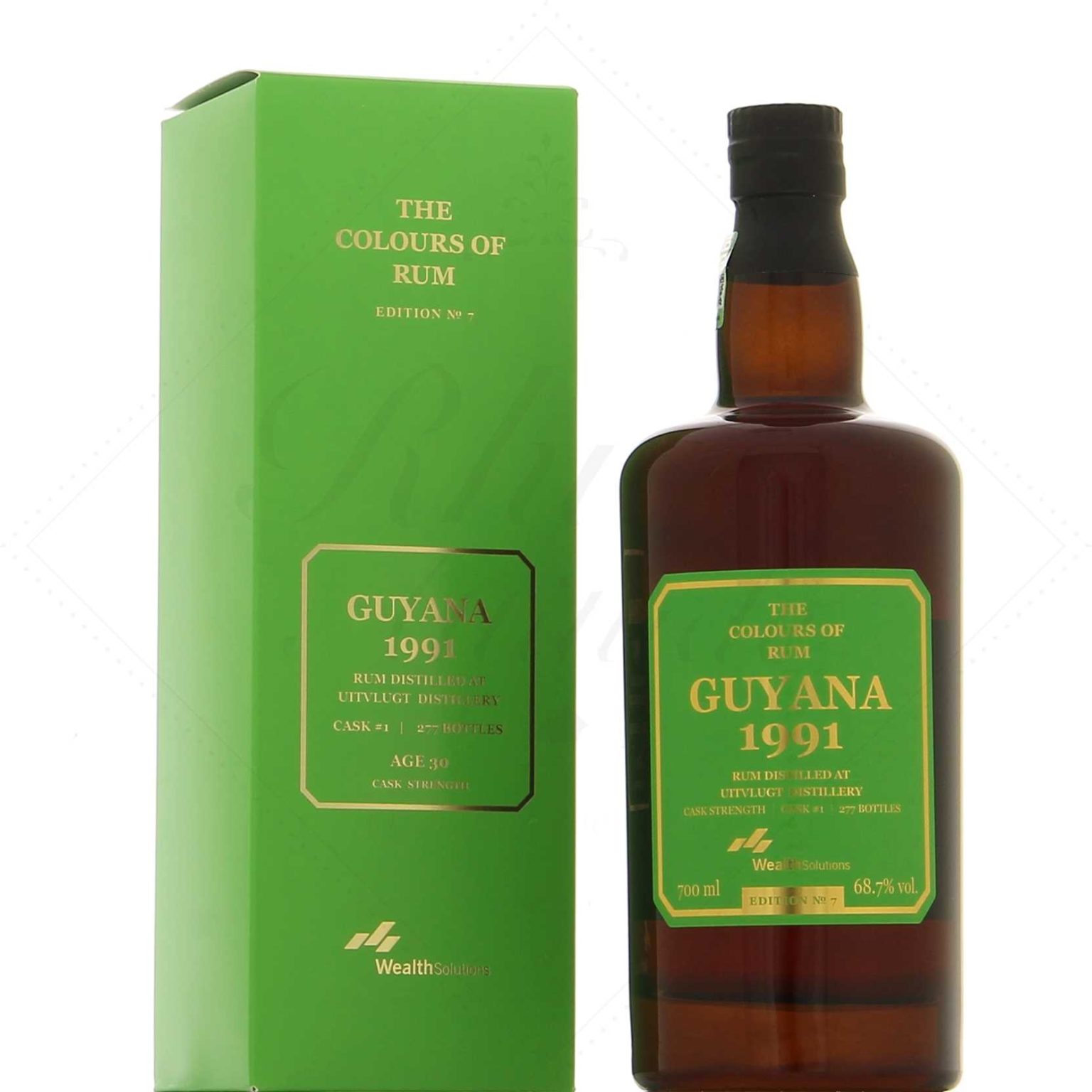 Colours of rum Guyana 30 ans 1991 Uitvlugt Edition n° 7 68,7° - Rhum ...