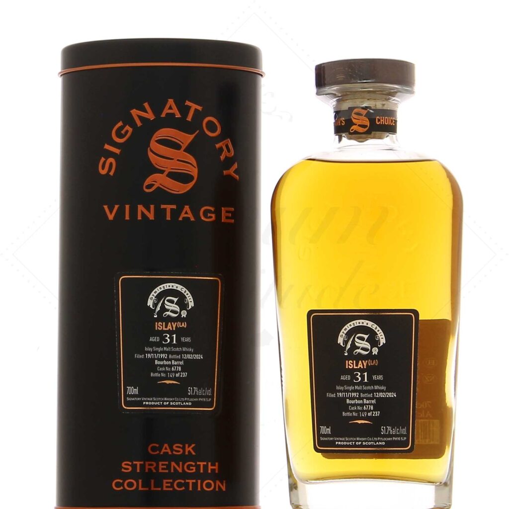 Signatory Vintage Islay 31 years 1992 Bourbon barrel #6778 51.7° - Rhum ...