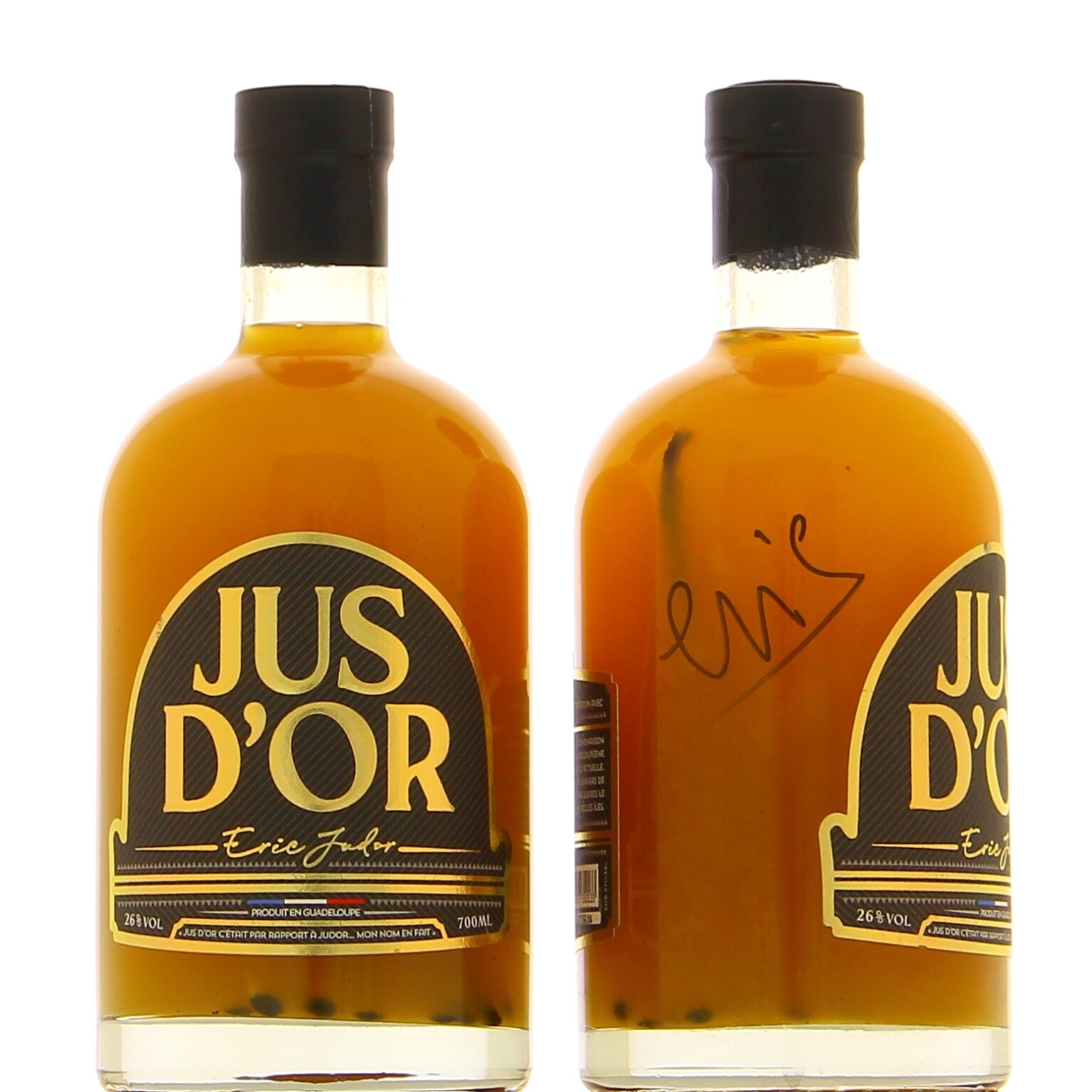 Jus d'Or 26° 2 bouteilles dont une signée par Éric Judor - Rhum Attitude