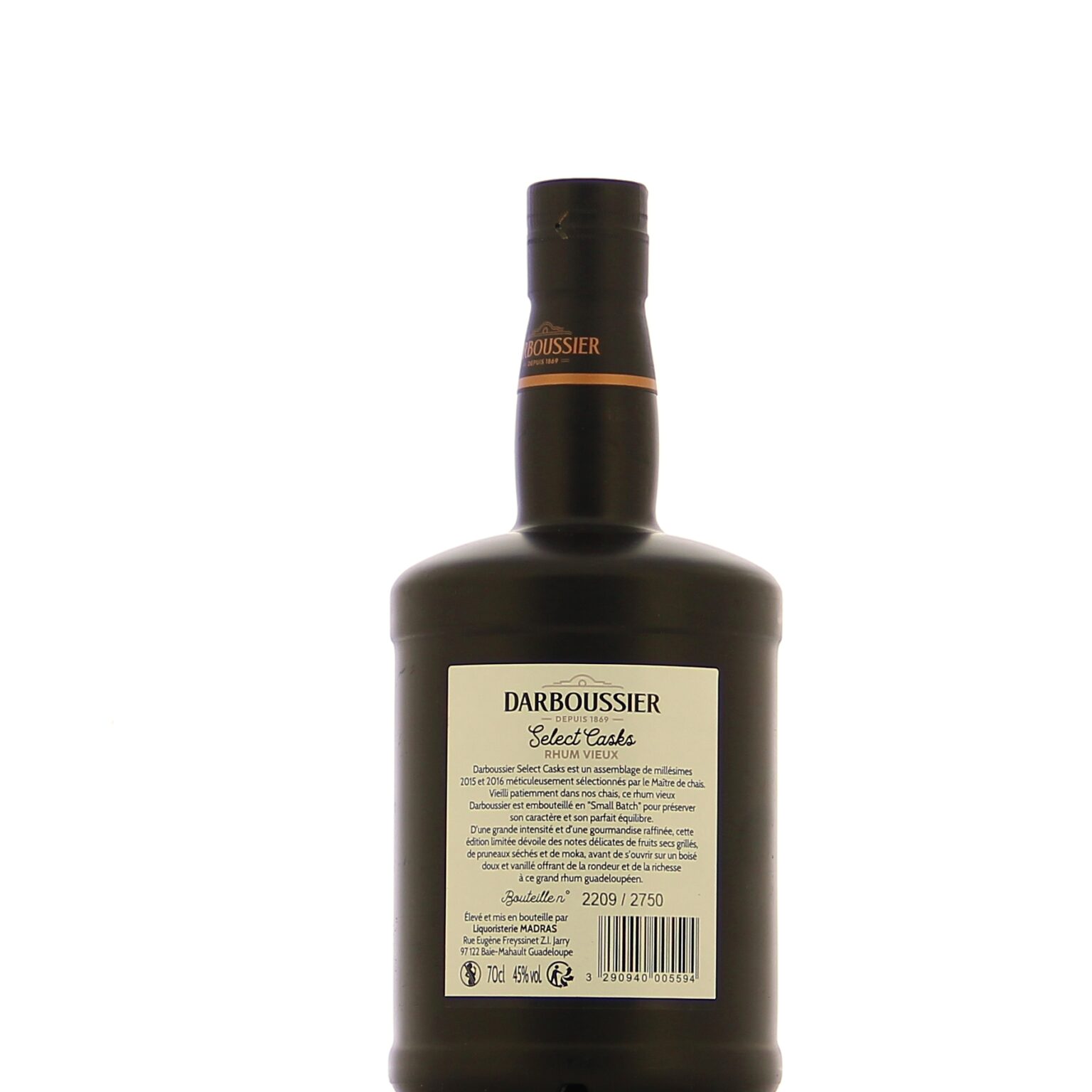Darboussier Select Casks Aged Rum 45° - Rhum Attitude