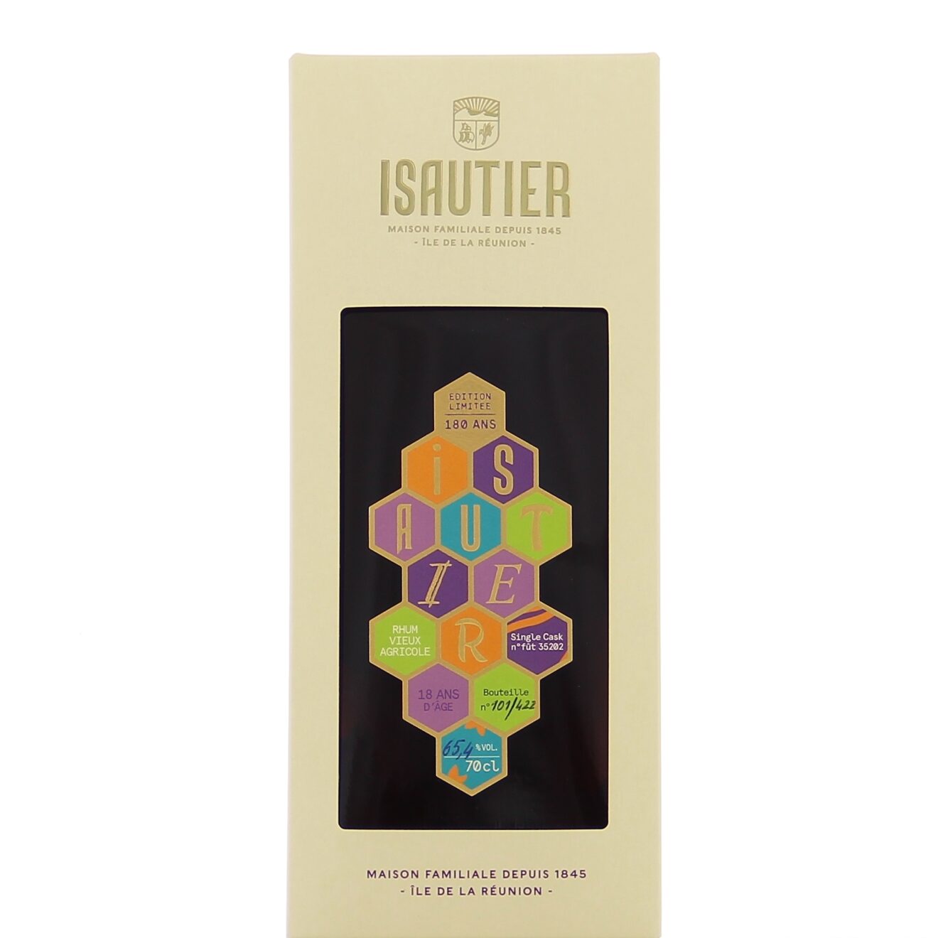Isautier Single cask 18 ans Cuvée anniversaire des 180 ans 65,4° - Rhum ...